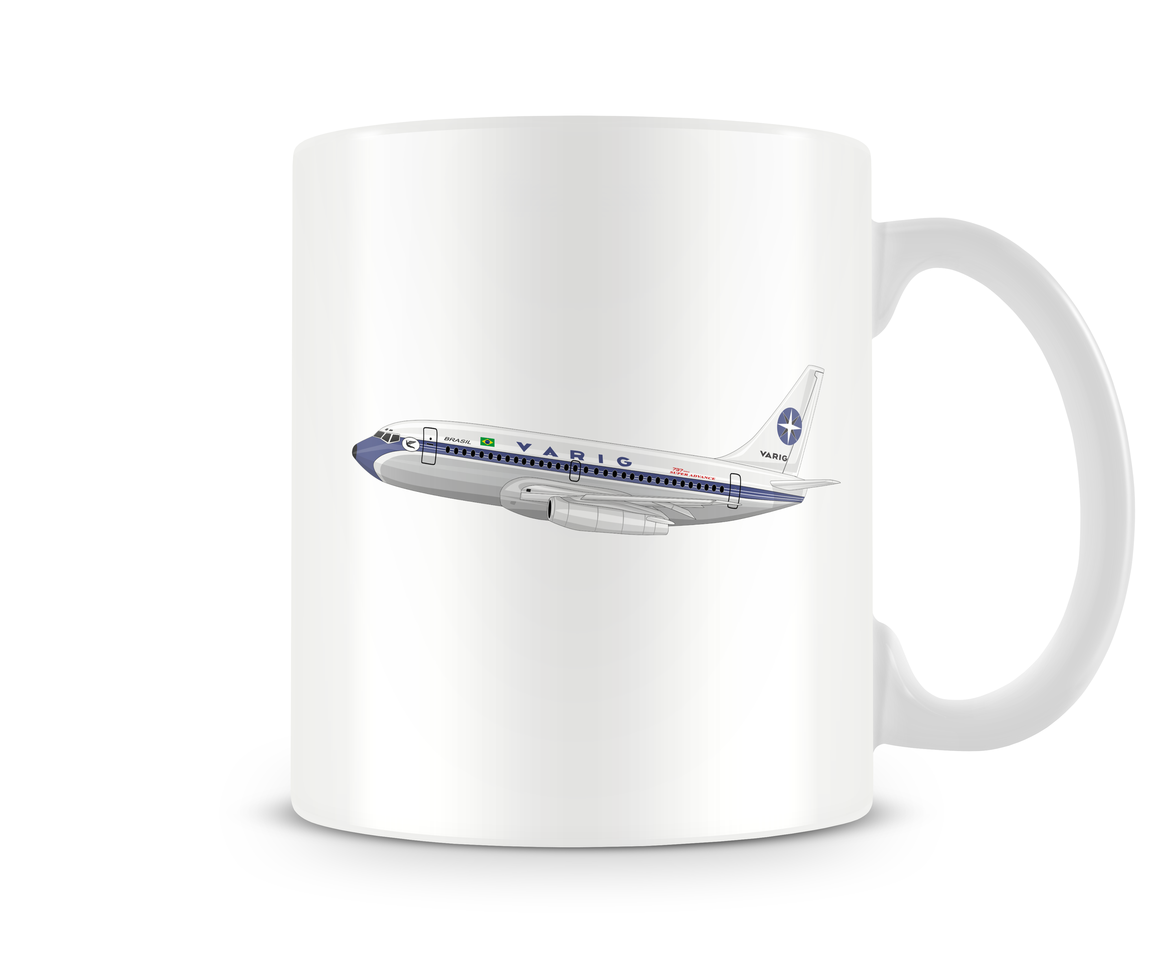 Varig Boeing 737 Mug - Varig was a premier airline in Brazil for ages